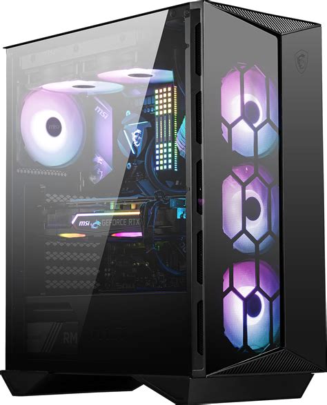 MSI MPG GUNGNIR 110R Mid Tower Gaming Computer Case Black 4x 120mm
