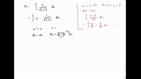 calculus 2 16 integrating x over the square root of x 3 youtube