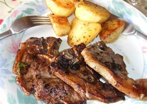 Chuletas De Cerdo Maceradas A La Parrilla Receta De Cuqui Cookpad
