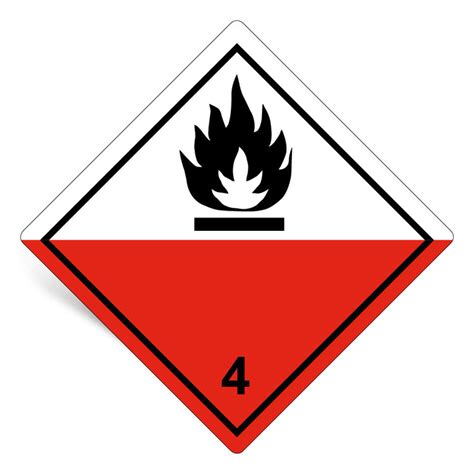 1000 Pieces Hazard Labels Class 4 2 Without Text At Low Cost 32 12