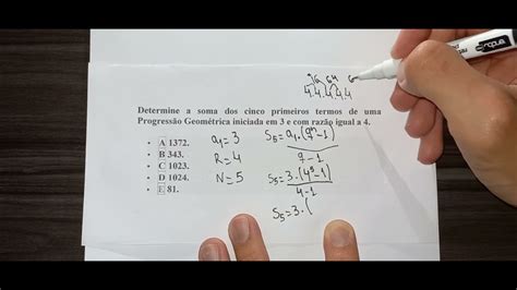 Determine a soma dos cinco primeiros termos de uma Progressão