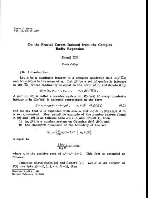 on fractal curves from the induced the complex radix expansion pdf mathematics