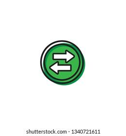 Two Arrows Transfer Arrows Linear Style Stock Vector Royalty Free