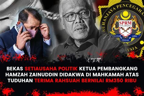 Bekas Setiausaha Politik Ketua Pembangkang Hamzah Zainuddin Didakwa Di