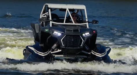 Bizzare Aquatic Utility Vehicle Puts A Utv Cabin On Two Jet Off