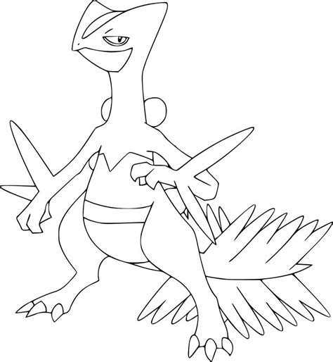 Pokemon Sceptile Coloring Page Free Printable Coloring Pages On