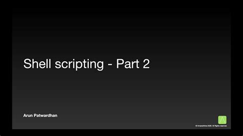 shell scripting part 2 youtube