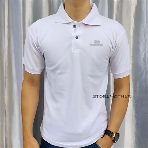 Jual Kaos Polo Shirt Kerah Kombinasi Kaos Kerah Pria Text Silver