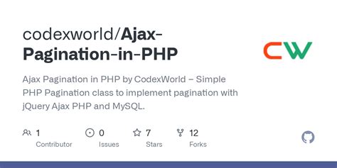 Github Codexworld Ajax Pagination In Php Ajax Pagination In Php By