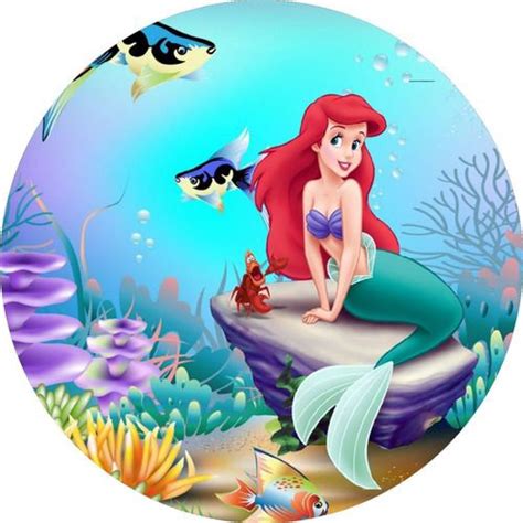 Painel Redondo A Pequena Sereia Em Lona X Em Promo O Na Americanas