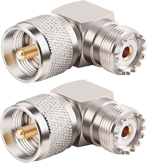 Amazon MOOKEERF PL259 Male To UHF Female Right Angle Adapter 2