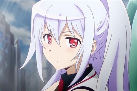 Anime Red Eyes White Hair Female