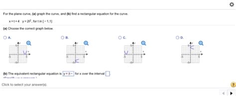 solved for the plane curve a graph the curve and b