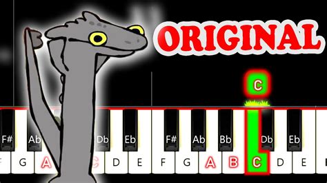 Toothless Dancing Meme Original Song PIANO Tutorial YouTube