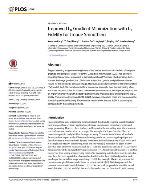 pdf improved l0 gradient minimization with l1 fidelity for image smoothing