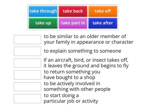 Take Phrasal Verbs Match Up