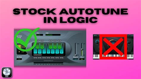 How To Use The Stock Autotune In Logic Pro X Youtube