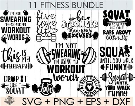 Gym Bundle Svg Fitness Bundle Svg Gym Svg Fitness Svg Etsy