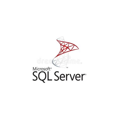 Microsoft Sql Server Logo Editorial Ilustrativo Sobre Fondo Blanco