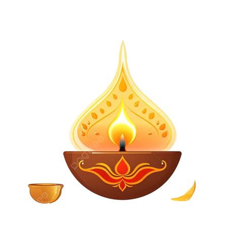 Happy Diwali Indian Festival Of Light Celebration Greeting Card With