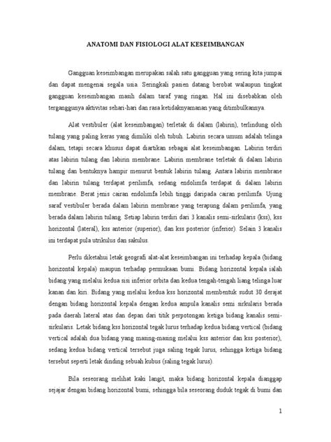 PDF Anatomi Dan Fisiologi Alat Keseimbangan DOKUMEN TIPS