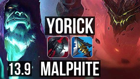 YORICK Vs MALPHITE TOP 1 8M Mastery 400 Games 2 1 4 KR Master