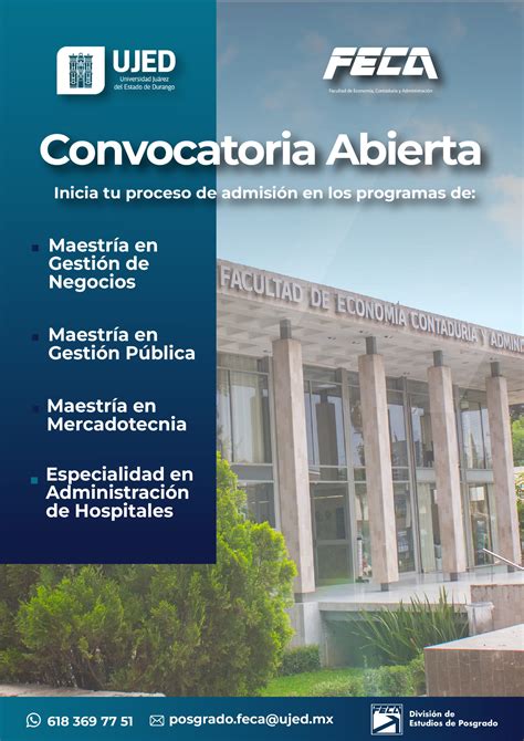 Divisi N De Estudios De Posgrado Feca Ujed Divisi N De Estudios De