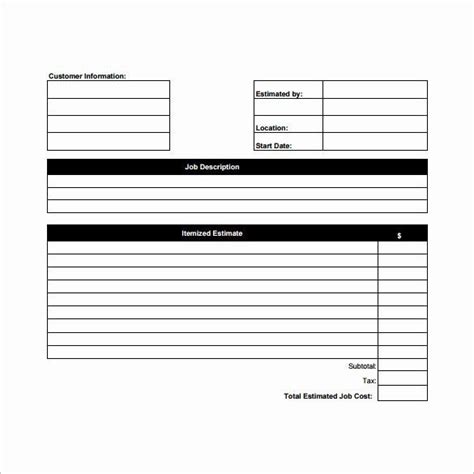 Free Fillable Auto Repair Estimate Form Printable Forms Free Online
