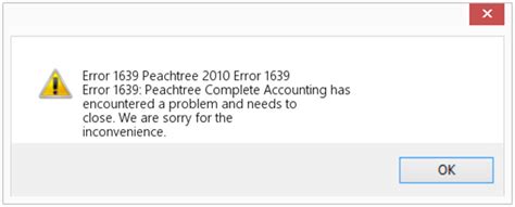 Fixed Sage 50 Error 1639 Accountingadvice