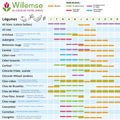 Calendrier Des Semis Et Plantations Des Graines Du Potager