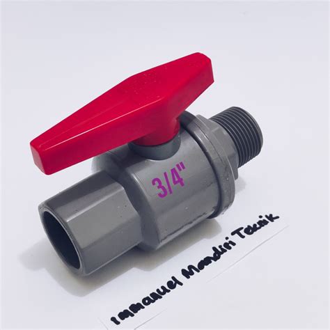 Jual Ball Valve Kdj Drat Luar Pvc Stop Kran Kdj Taiwan Pvc