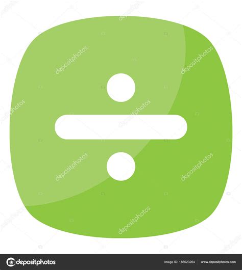 Arithmetic Symbol Divide Sign Representing Division Vector Image By