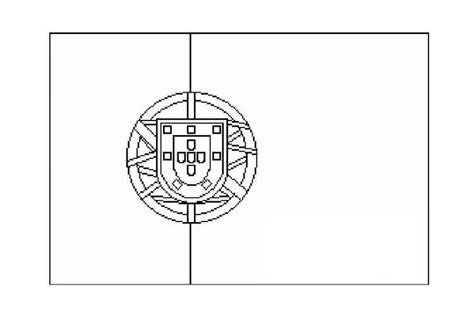 Bandeira Impressionante De Portugal Para Colorir Imprimir E Desenhar