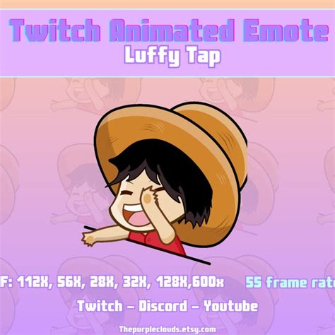 One Piece Luffy Twitch Emote Etsy