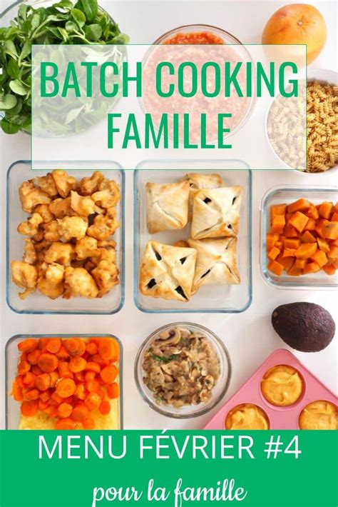 Batch cooking Février 4 pour la famille Cuisinez pour bébé