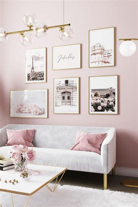 Pastel Pink Living Room Accessories HOMYSTYLE