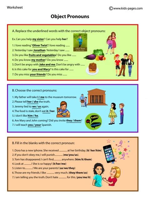 Object Pronouns Worksheet