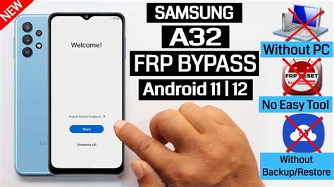 Samsung Galaxy A32 A32 5G Frp Unlock Bypass Without PC Android 11