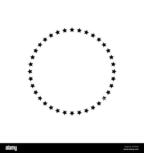 Estrellas en círculo Estrellas negras en símbolo de signo de círculo
