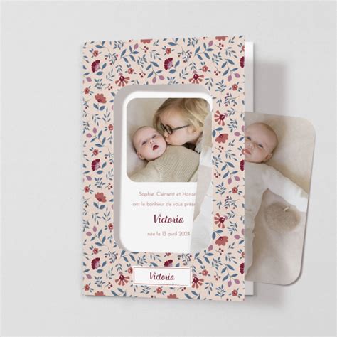 Faire Part De Naissance Flora Rosemood
