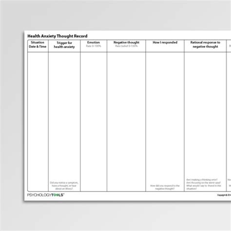 Cbt Anxiety Worksheets