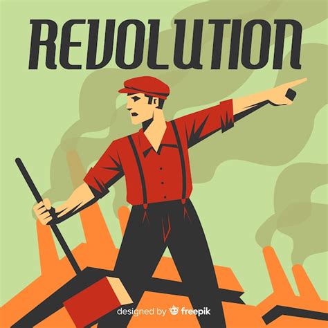 Premium Vector Classic Revolution Concept With Vintage Style