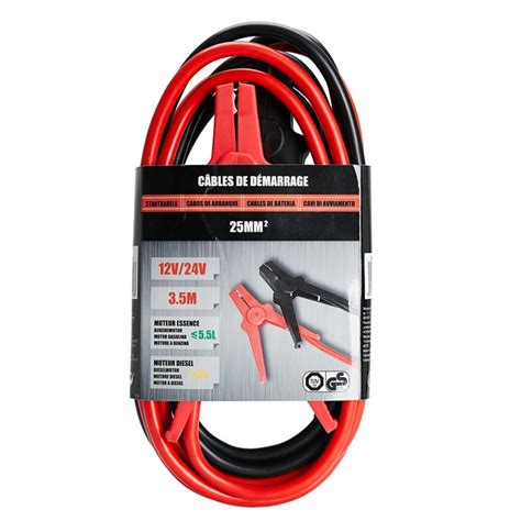 Câbles de démarrage 25 mm² 3 5 m 12V 24V Norauto fr