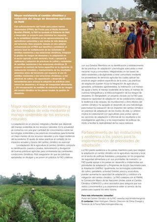 FAO Adaptación de la agricultura al cambio climatico PDF