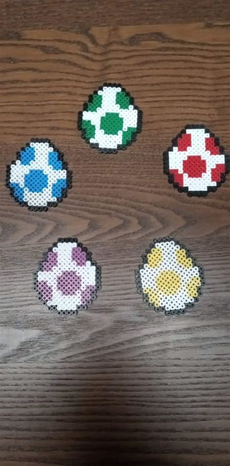Yoshi Perler Eggs Bit Pixel Art Perler Bead Art Yoshi Perlenkunst