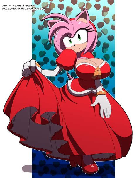 Airbagged Amy By Kojiro Brushard Sonic The Hedgehog Sexy Anime Art