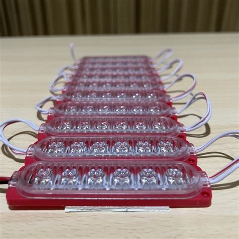 Jual LAMPU LED MODUL 12 MATA 24V 7W 24 VOLT 7 WATT ULTRASONIC Merah