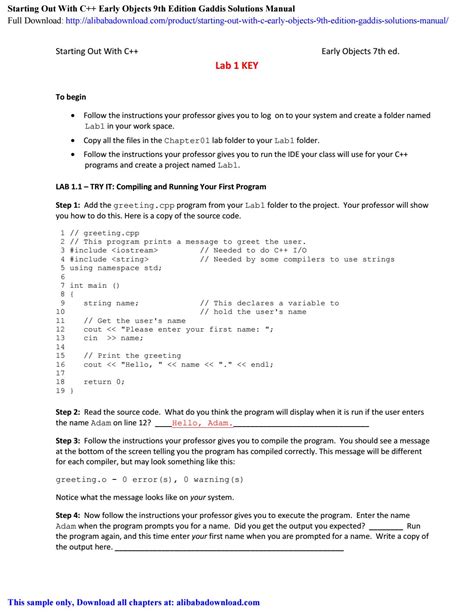 starting out with c early objects 9th edition gaddis solutions manual by huoan issuu