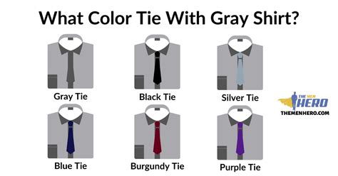 What Color Tie Goes With A Gray Shirt With Outfit Ideas The Men Hero