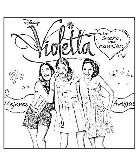 16 dessins de coloriage Disney Channel Violetta à imprimer